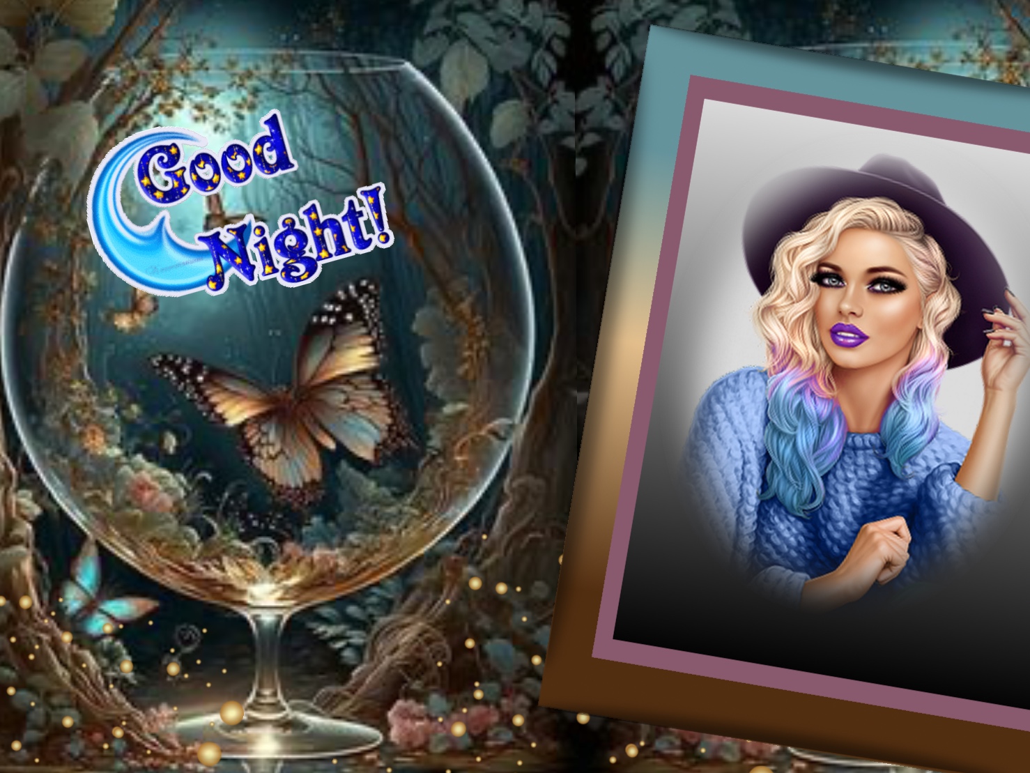 Wienie Coppen's Flowers,Goodnight,Sunset - butterflies goodnight ...