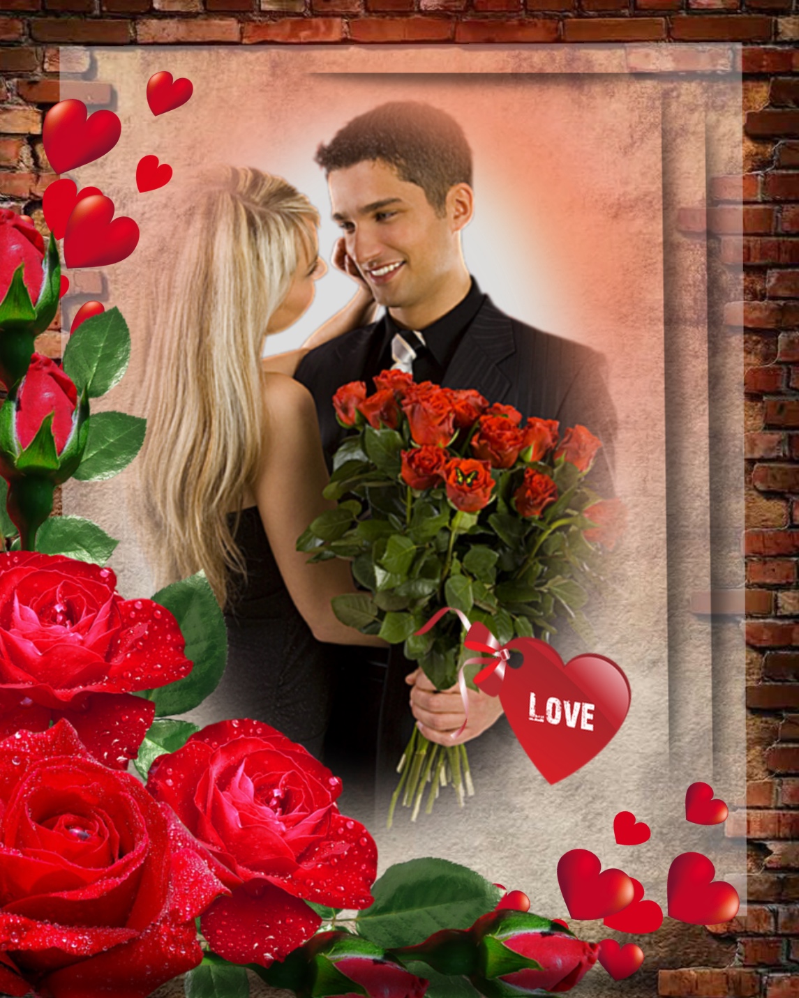 Wienie Coppen's Love romance - couple love roses - couple love roses
