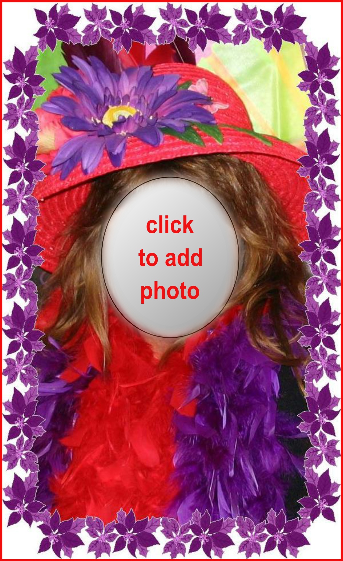 lorim805's Face Cut-Out Frames - 2008 December - Red Hat Lady Face ...
