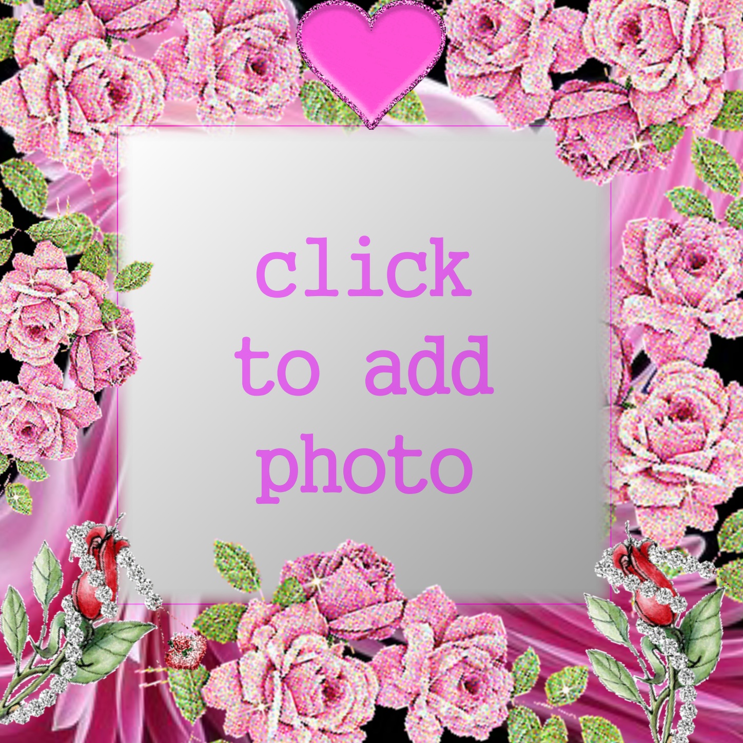 norafg62's Picture Frames - 2010 October - Pink Glitter Roses Norafg62 ...
