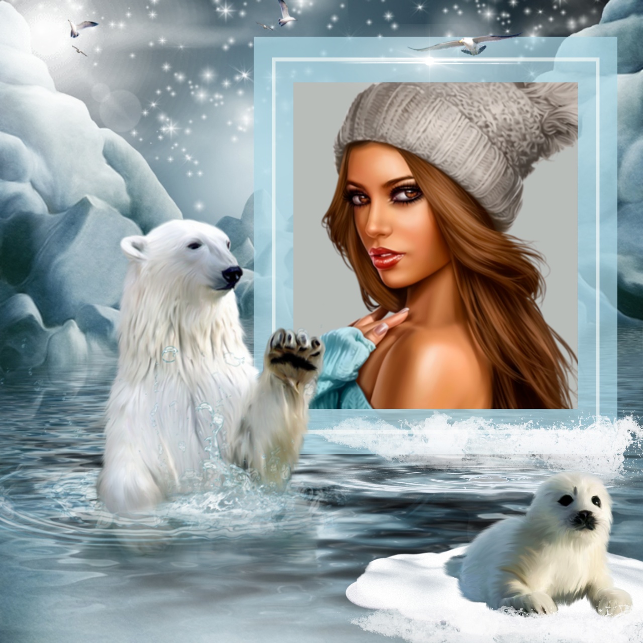 Nette's Winter Snow Frames☃️ ️ - Winter Snow2019 - Winter Frame Winter ...