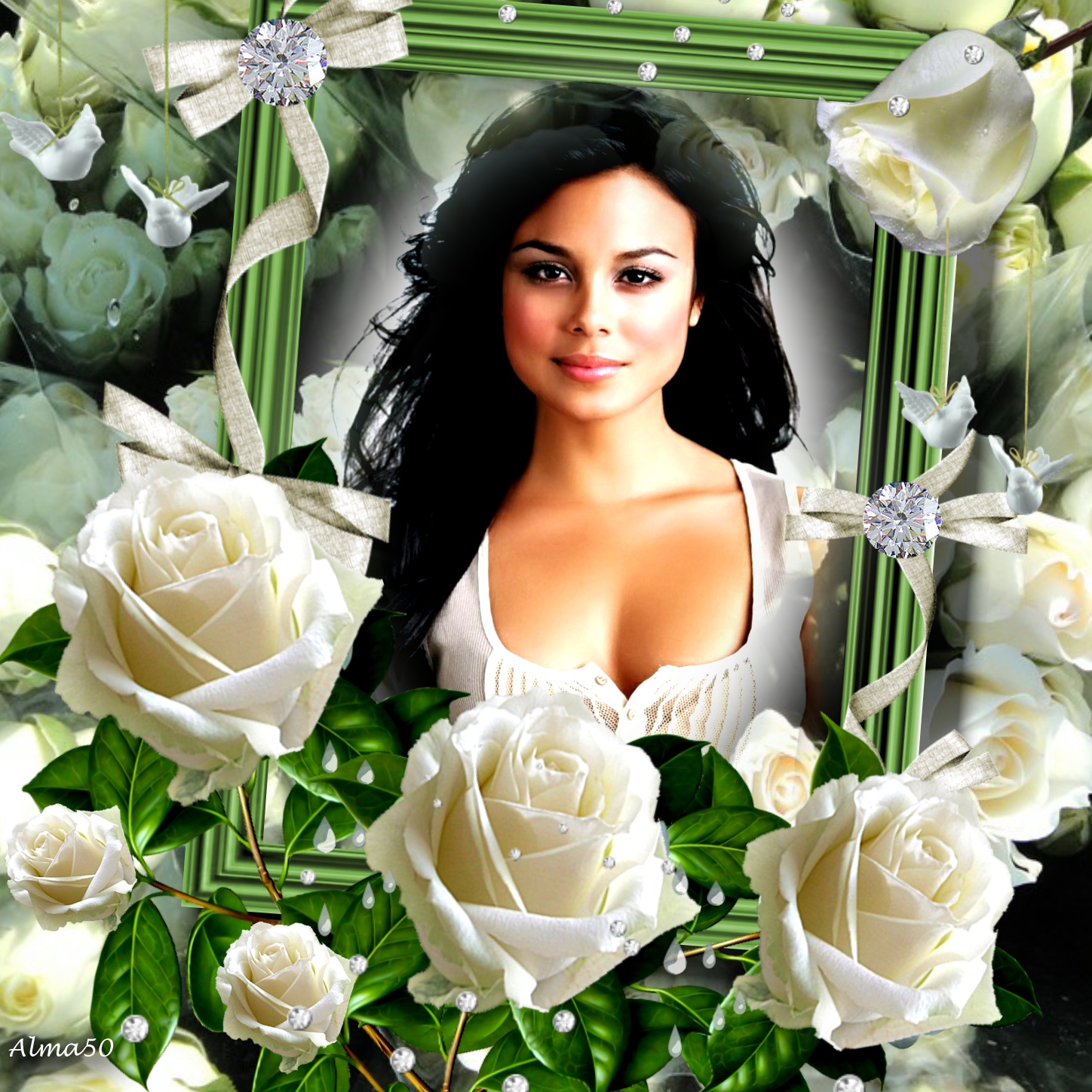 alma50's Picture Frames - 2010 July - White Rose Frame Alma50 picture Frames - White Rose Frame ...