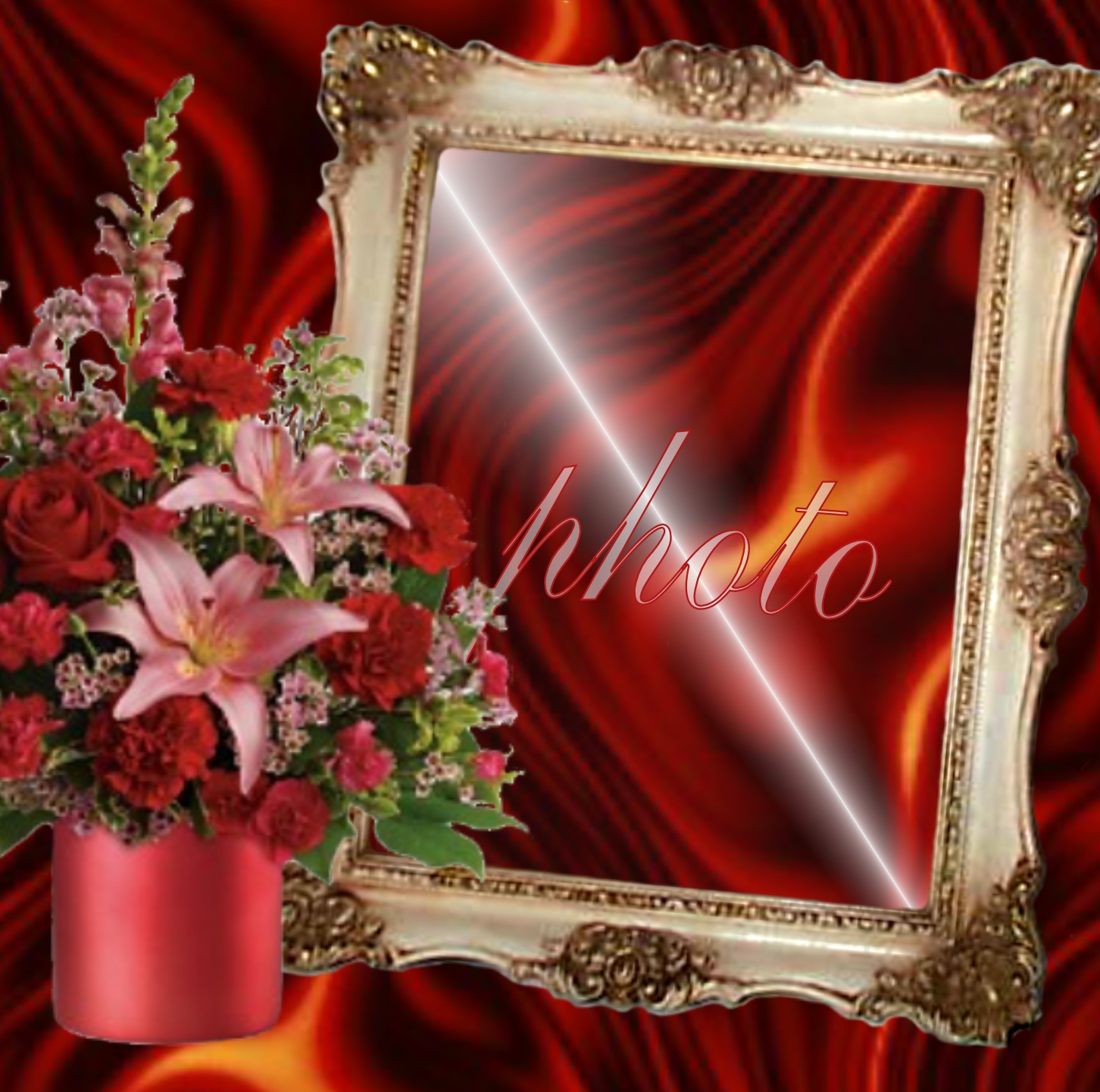 marycarmenkim's Picture Frames - 2009 May - 2009 May - Frame w/flowers ...