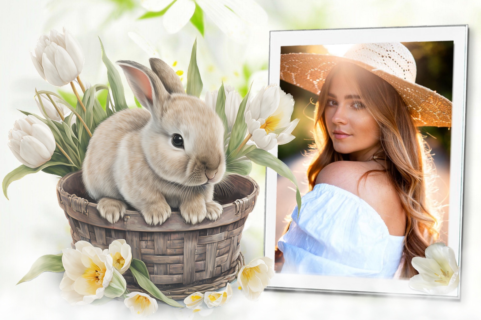 Elizabeth's SPRING & EASTER 🌸 🐰 🐣 - Spring Tulips Watercolour - Spring Tulips Watercolour Bunny ...