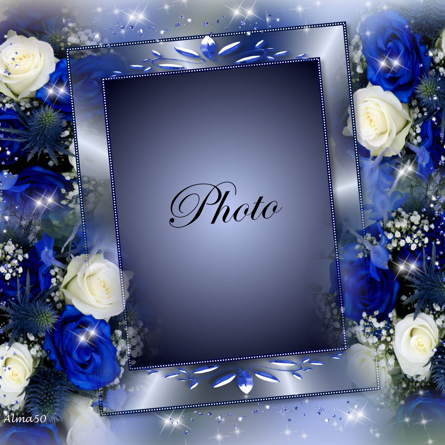 alma50's Other Photo Album Frames - 2011 June - Blue and White color ...