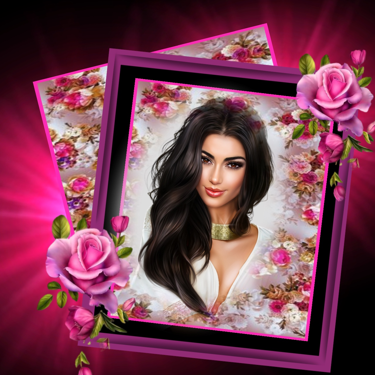 Wienie Coppen's Photos - beautiful frame roses - beautiful frame roses