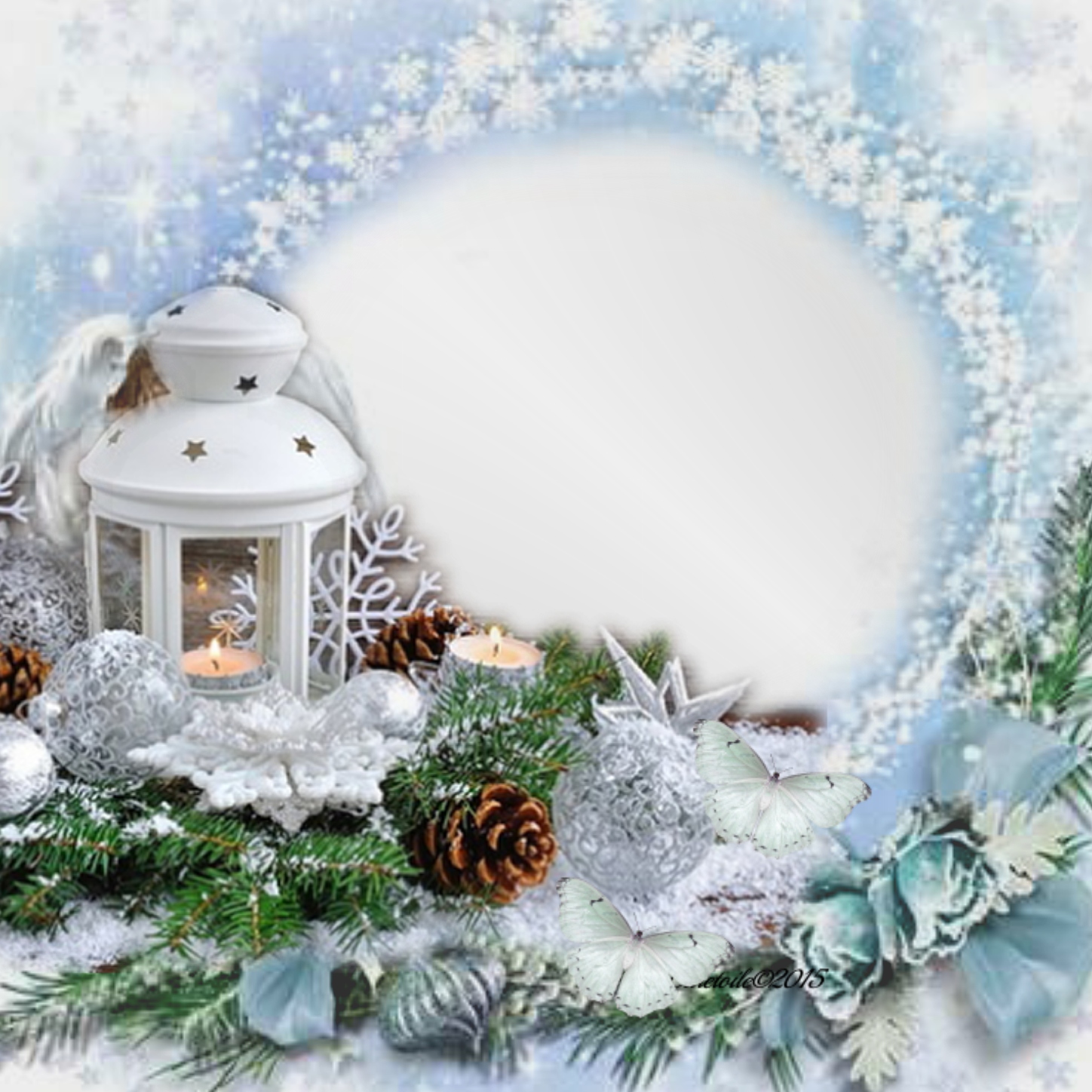 Emily50's Christmas Frame - christmas christmas Lightssanta - christmas ...