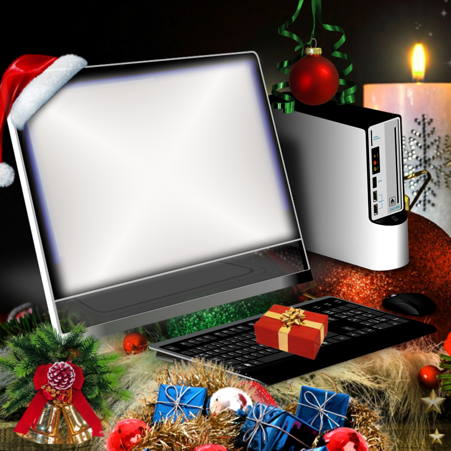 Emily50's Christmas Frame - christmas christmas Lightssanta - christmas ...