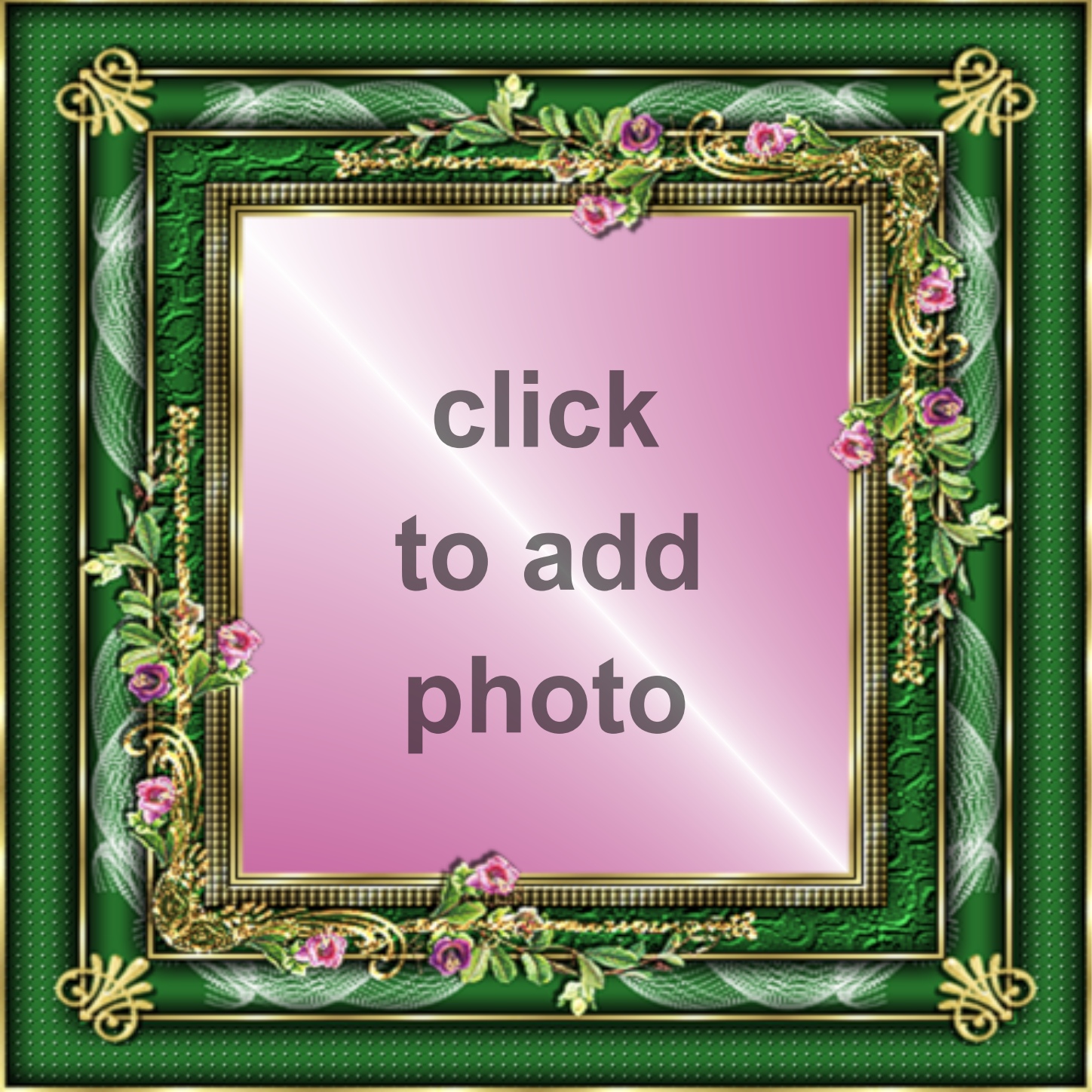 TAMMYBRANTLEY's Picture Frames - 2013 May - Green With Pink Roses ...