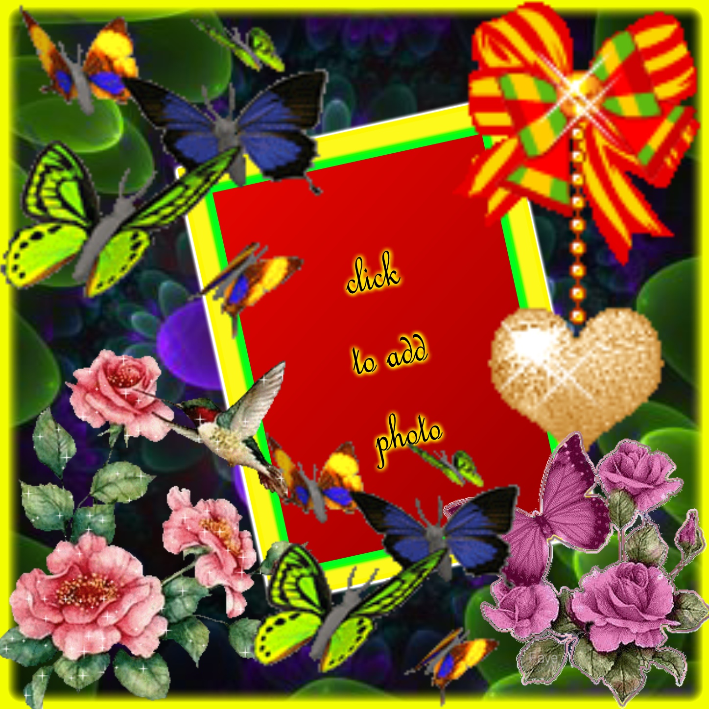 edgrace's Picture Frames - 2009 March - Frame w/ flowers & butterflies ...