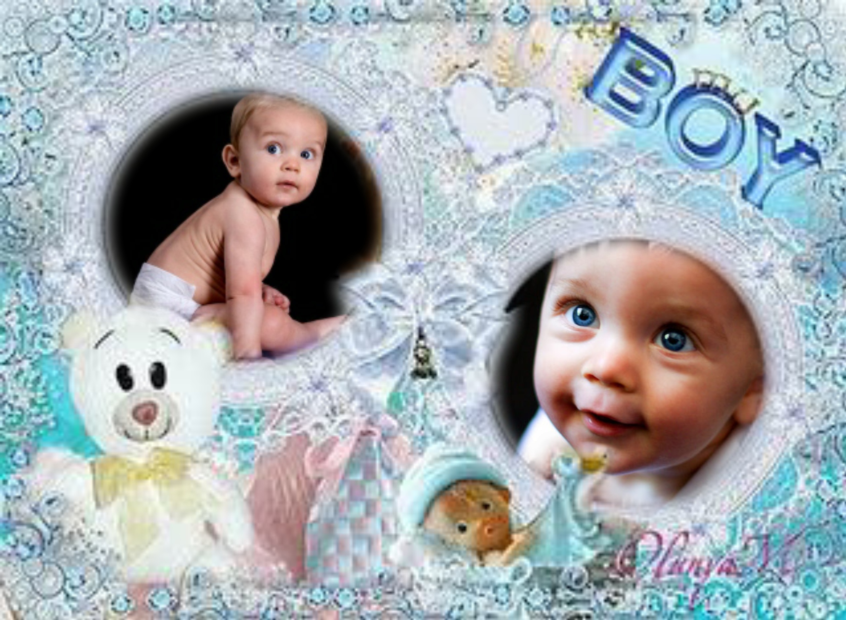 marialedesma1958's Picture Frames - 2011 October - Baby Boy Pink Blue ...