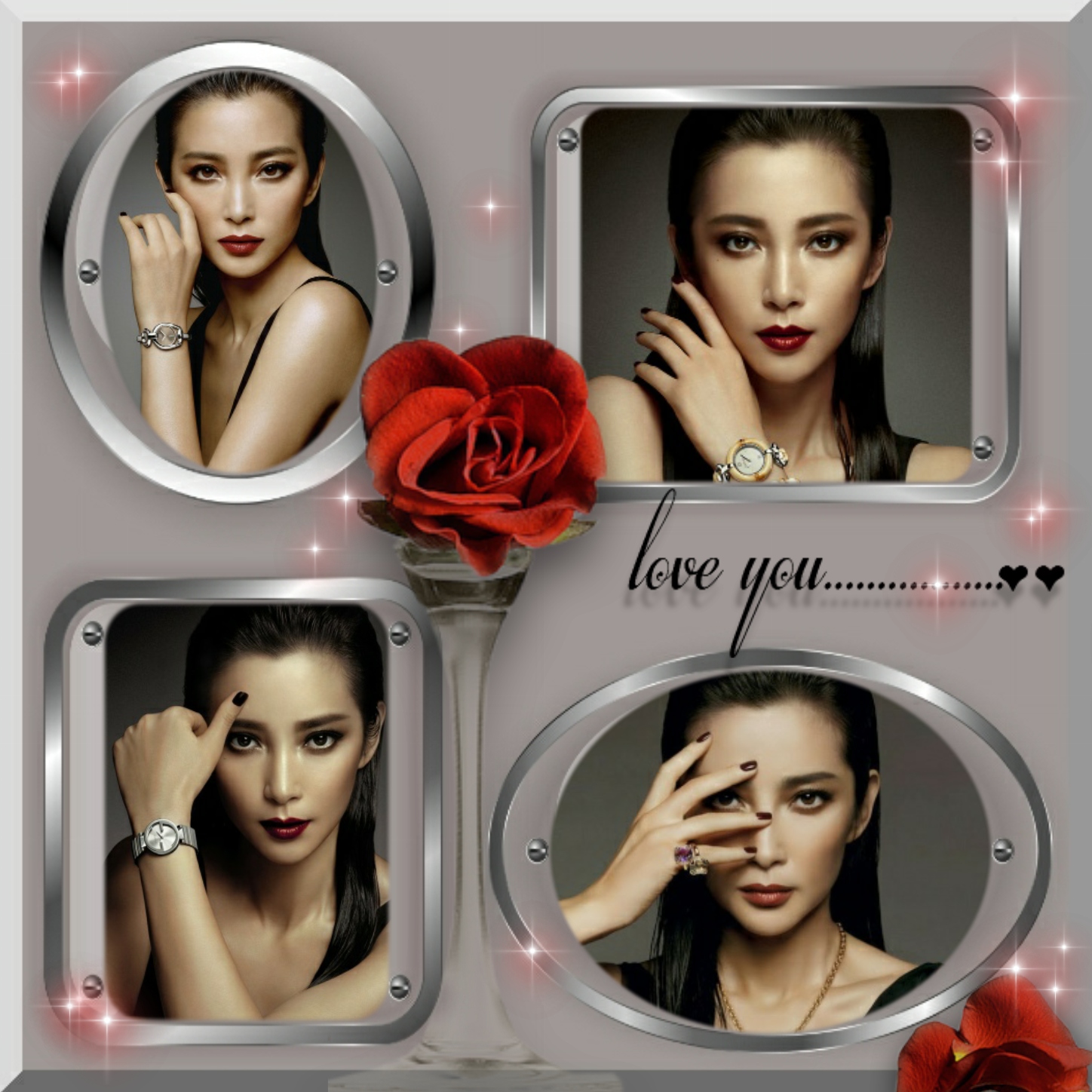 Elizabeth's COLLAGE/MULTI FRAMES 🖼️ - Collage Love Red Rose - Collage Love Red Rose Multi Frames ...