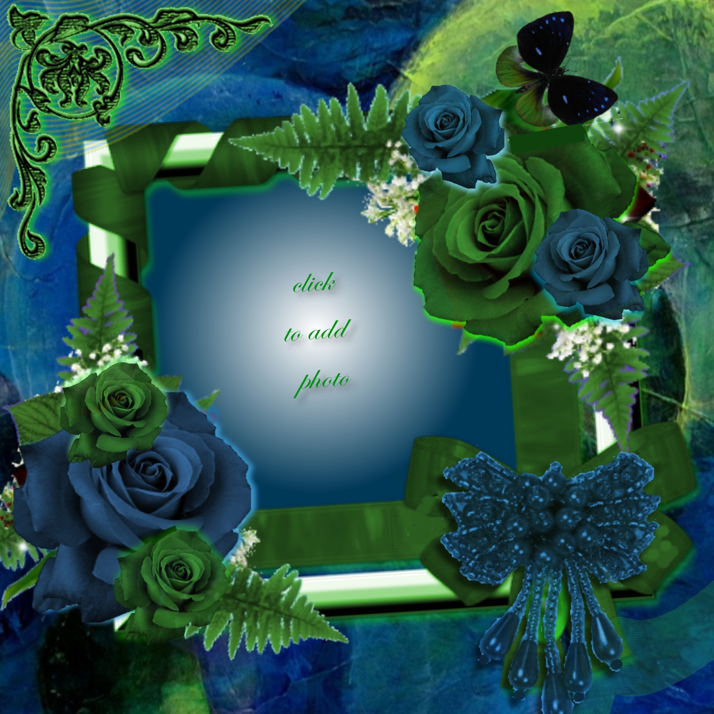 marialedesma1958's Picture Frames - 2011 November - Green & Blue Frame ...
