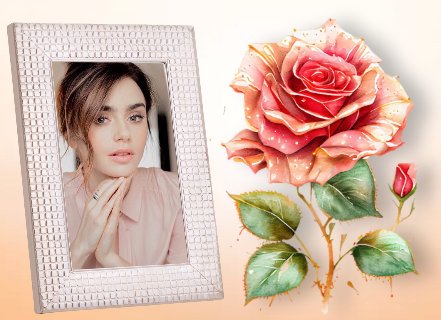 Nette's Flower Frame - Single Flower Frame Picture Frame Nette - Single ...