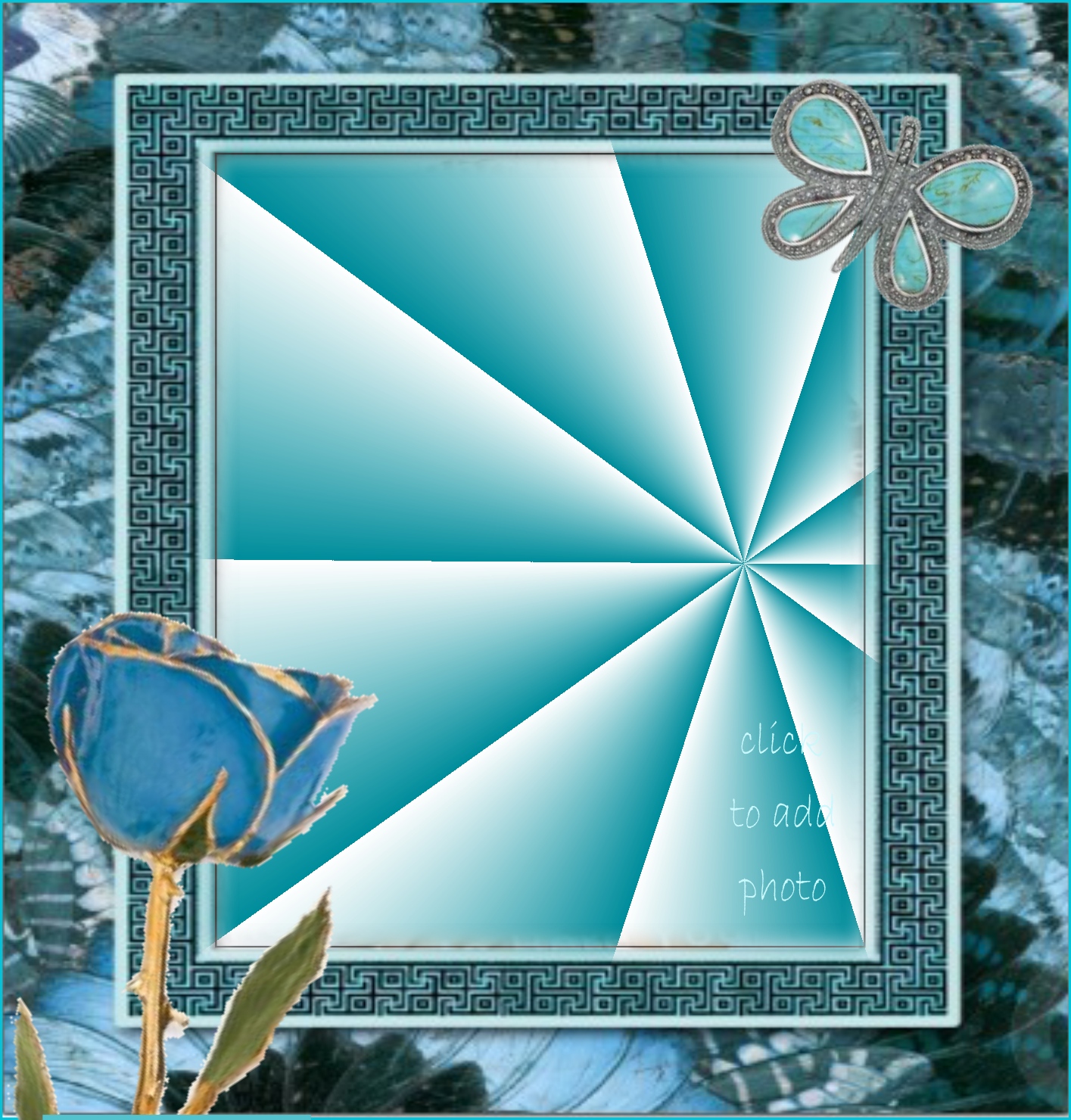 marialedesma1958's Picture Frames - 2011 April - Turquoise Frame Rose ...