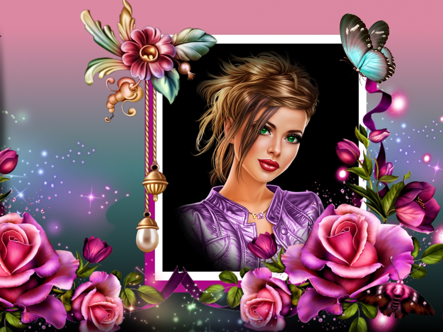 Wienie Coppen's Love,lovehearts,Roses - beautiful frame roses ...