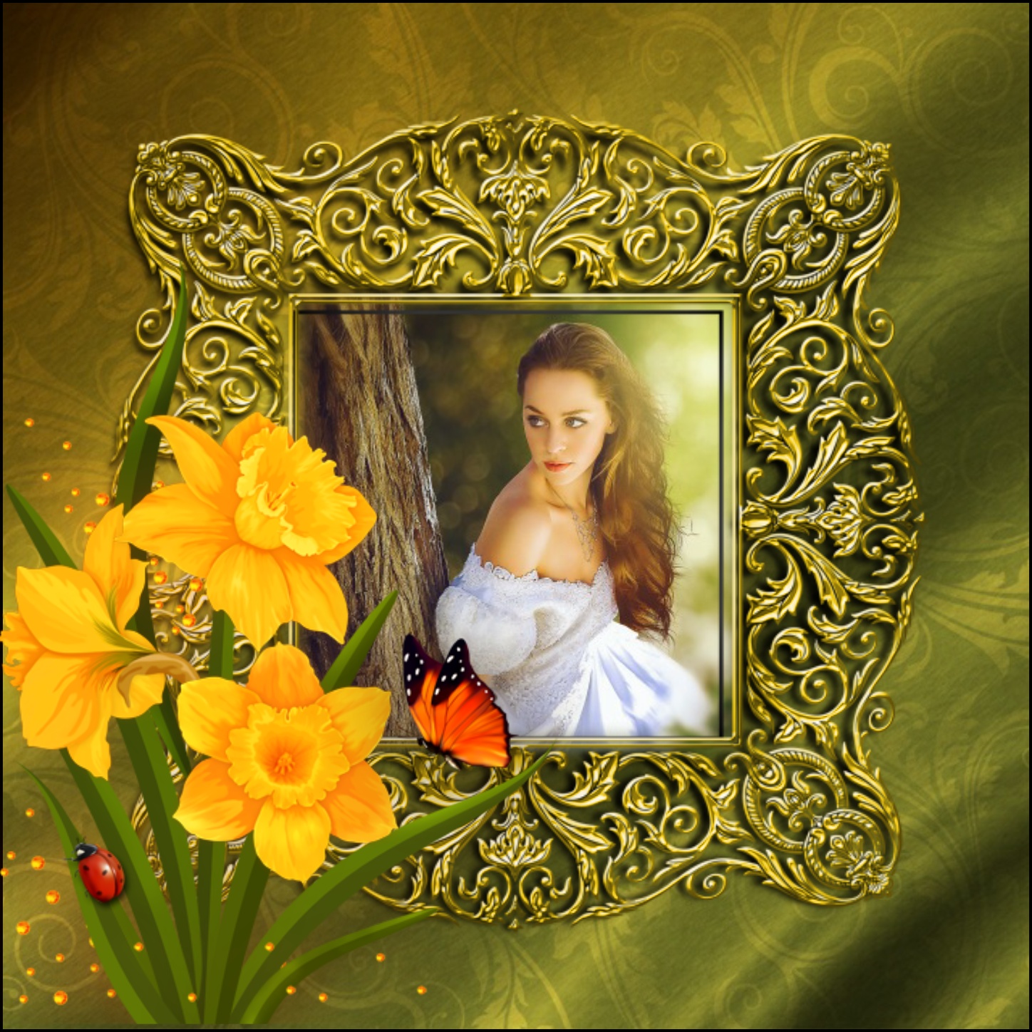 Nette's GoodDay HaveAGoodDay 🖼️ - Spring Daffodils Girly Girl Frame ...