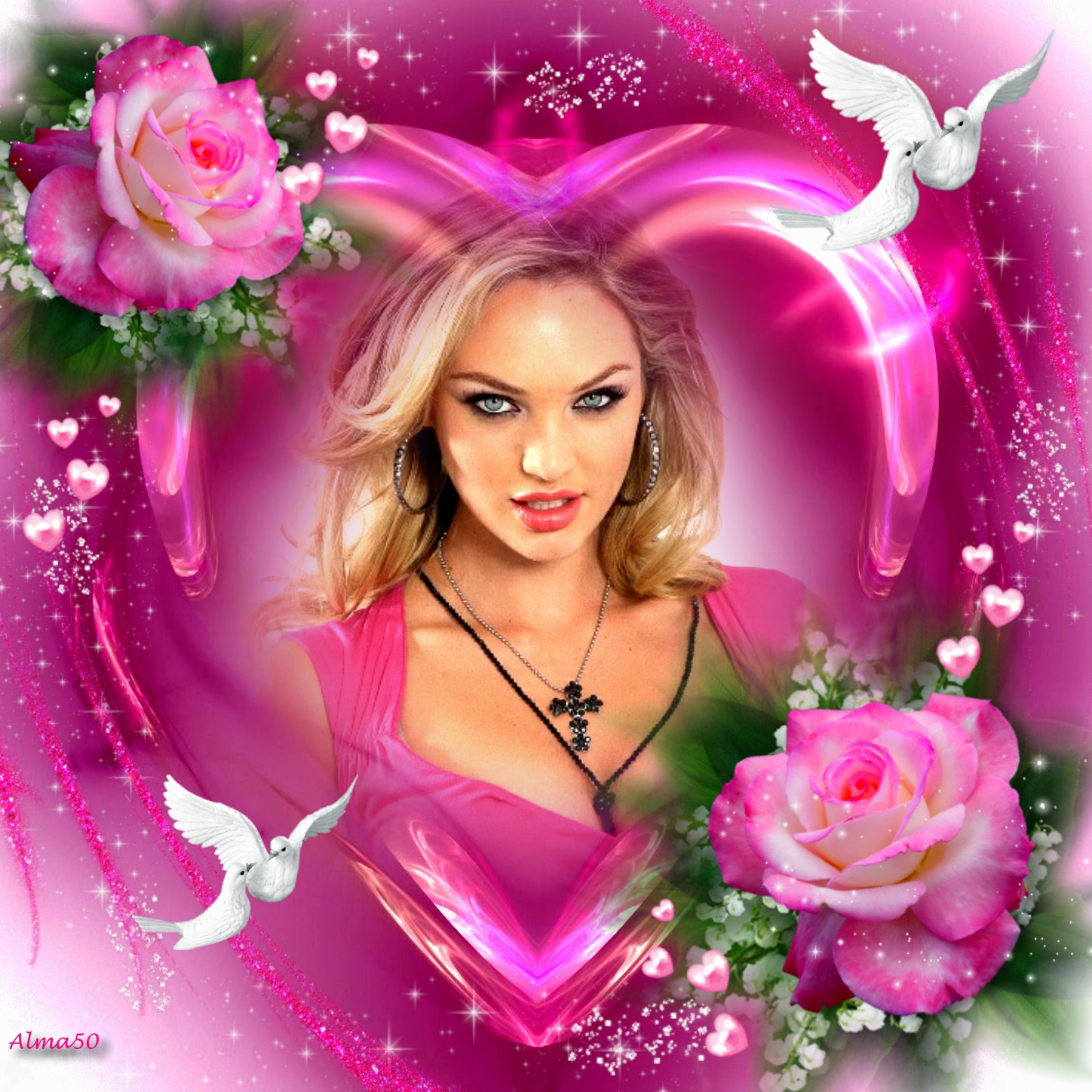 alma50's I Love You Frames - 2014 June - Pink Heart Alma50 i Love You ...