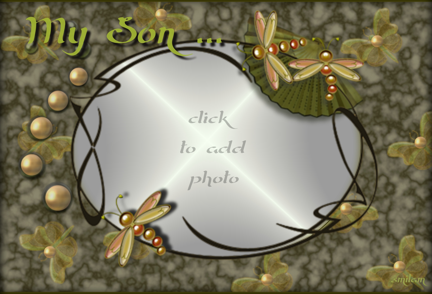 smilam's Family Frames - My Son, dragonflies, frame Family children Son ...
