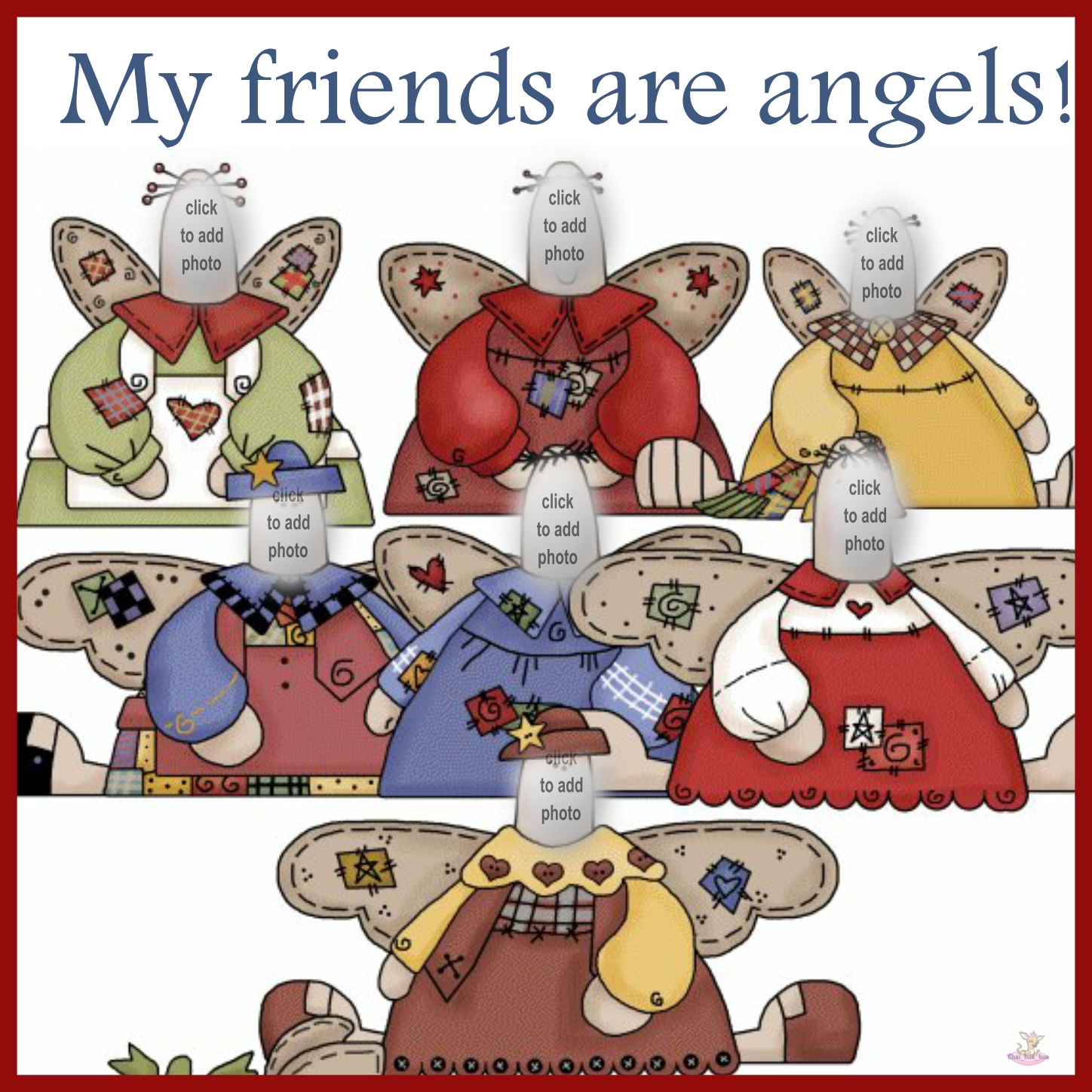 Chai_hua_hua's Angel Frames - 2011 July - 7 Country Angel Face Cutouts ...