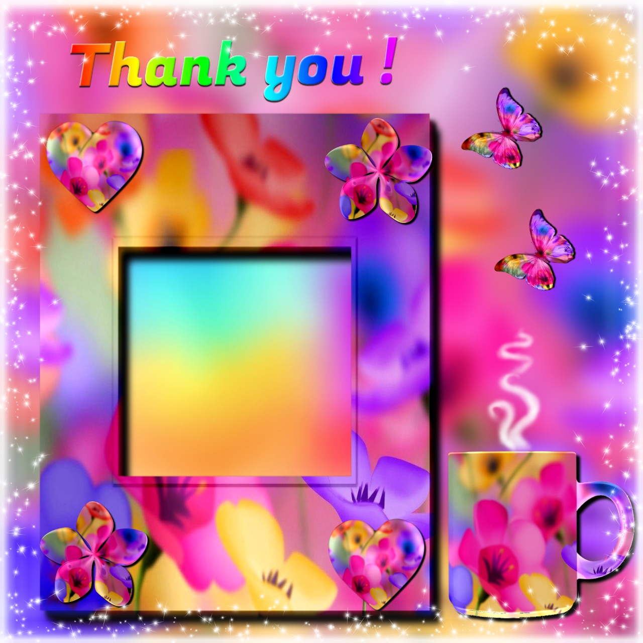 Sinnlich's Thank You Frames - 2020 - Colorful Flower Sinnlich Thank You ...