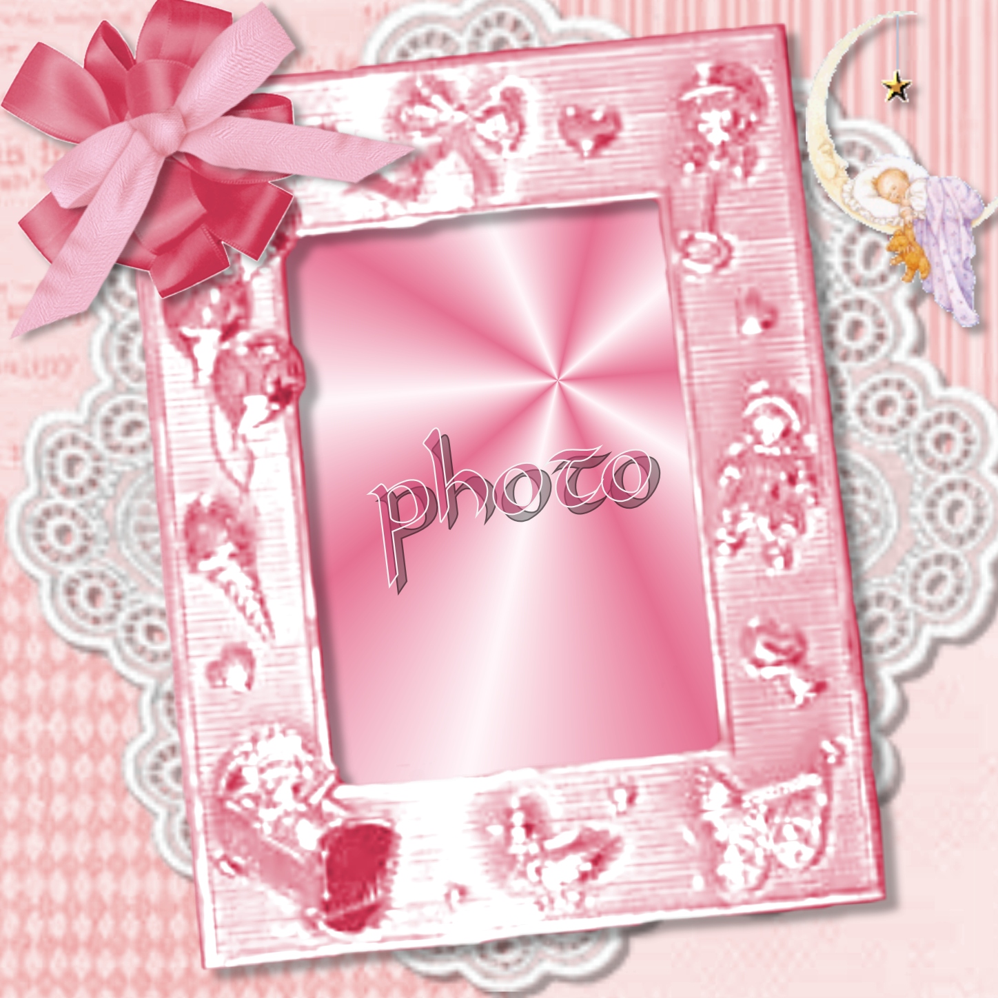 marycarmenkim's Picture Frames - 2009 April - girl frame babies, pink ...