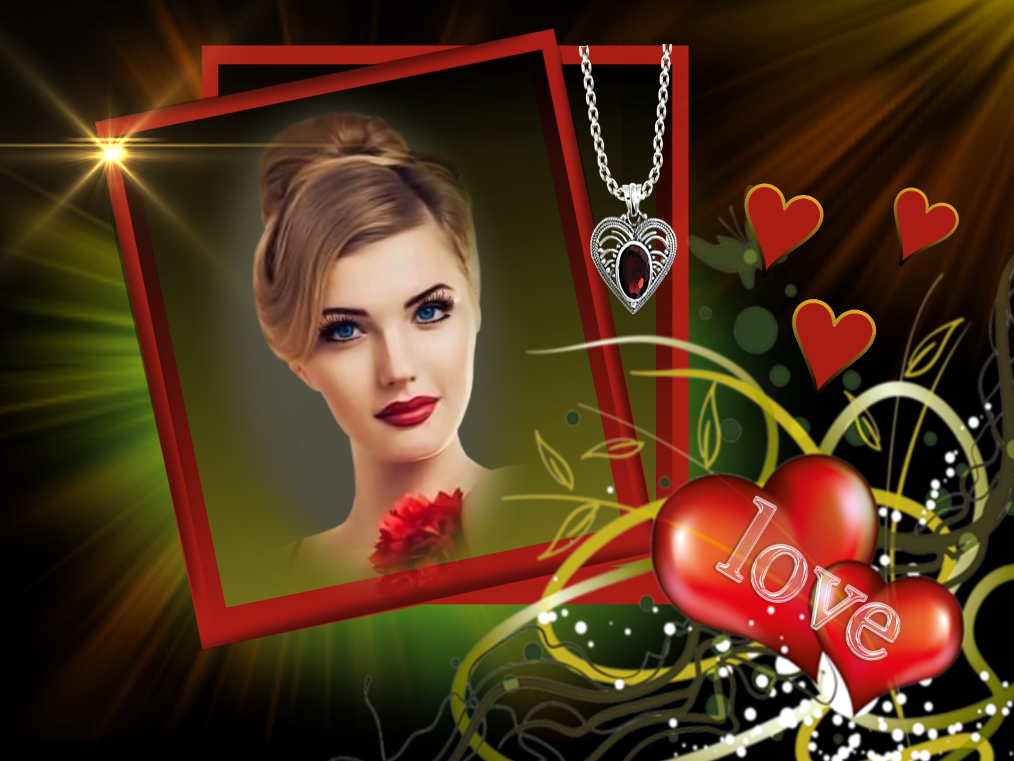 Wienie Coppen's Valentinesday,Love,Romance - frame lovehearts love ...