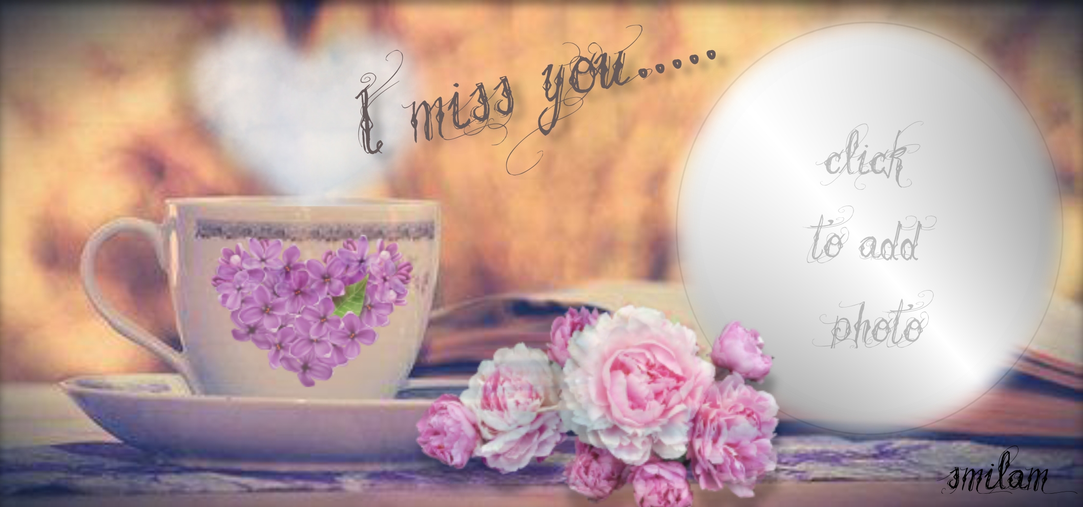 smilam's Missing You Frames - I Miss You - I Miss You. cup of coffee ...