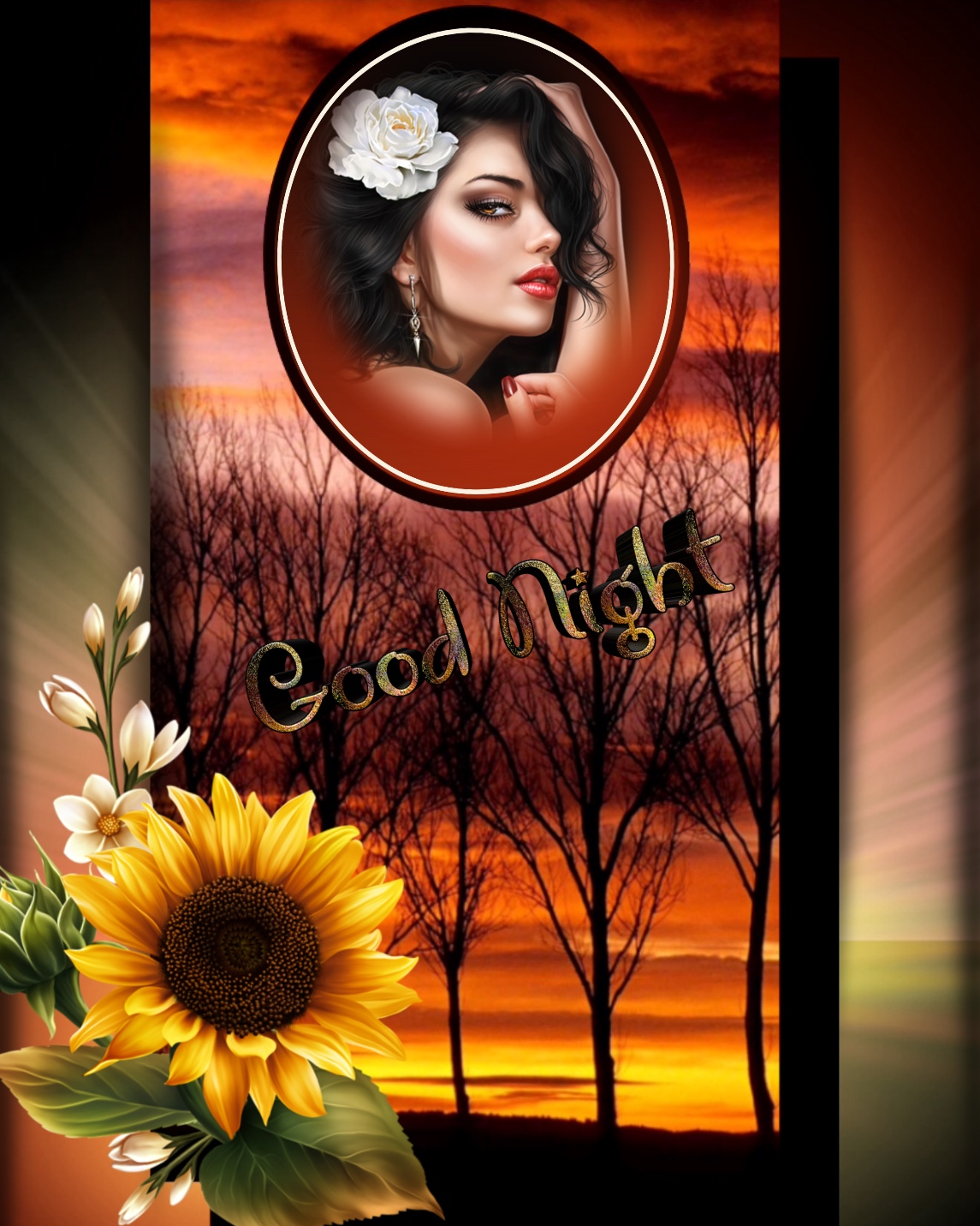 Wienie Coppen's Flowers,Goodnight,Sunset - goodnight sunflower sunset ...