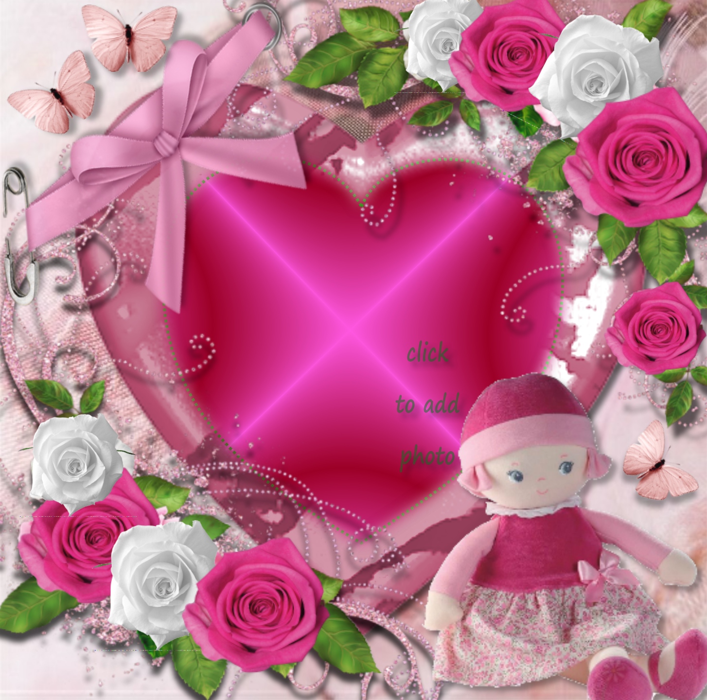 marialedesma1958's Girly Girl Frames - 2013 July - Heart With Pink ...