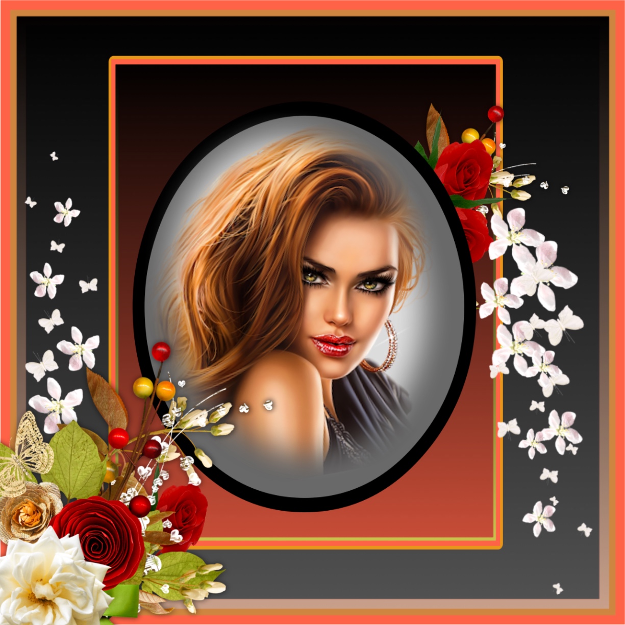 Wienie Coppen's Love romance - colourful frame portrait - colourful ...