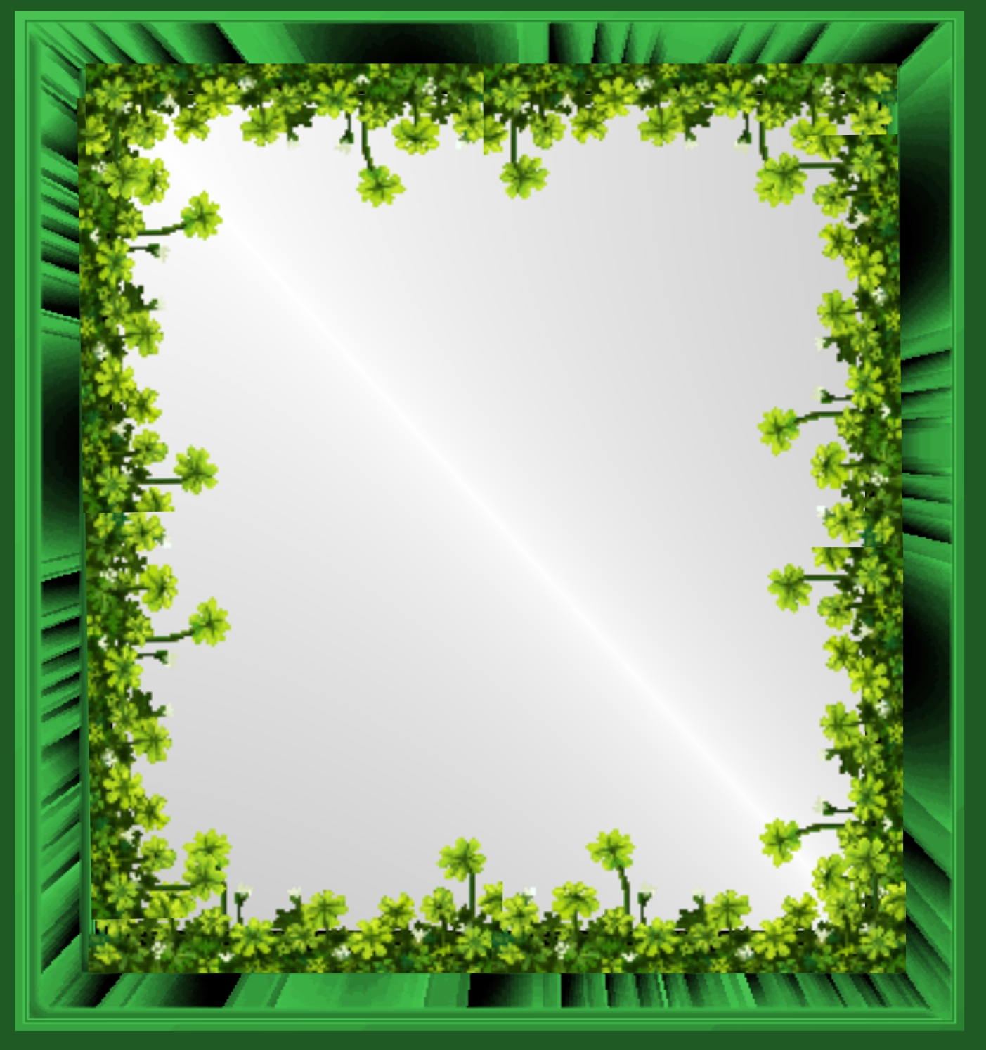 evmasy's Ireland Frames - 2009 March - shamrock frame shamrock clover ...