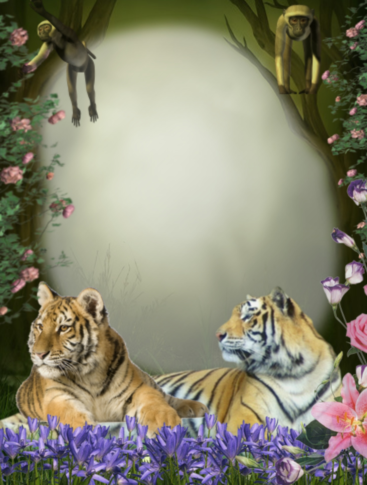 TAMMYBRANTLEY's Picture Frames - 2012 April - Jungle Frame Tigers ...