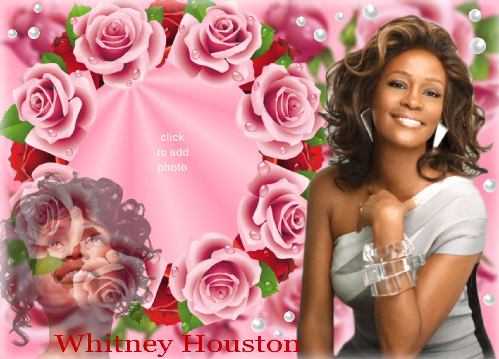 Sinnlich's Celebrity Frames - Whitney Houston - Pink Music Star ...