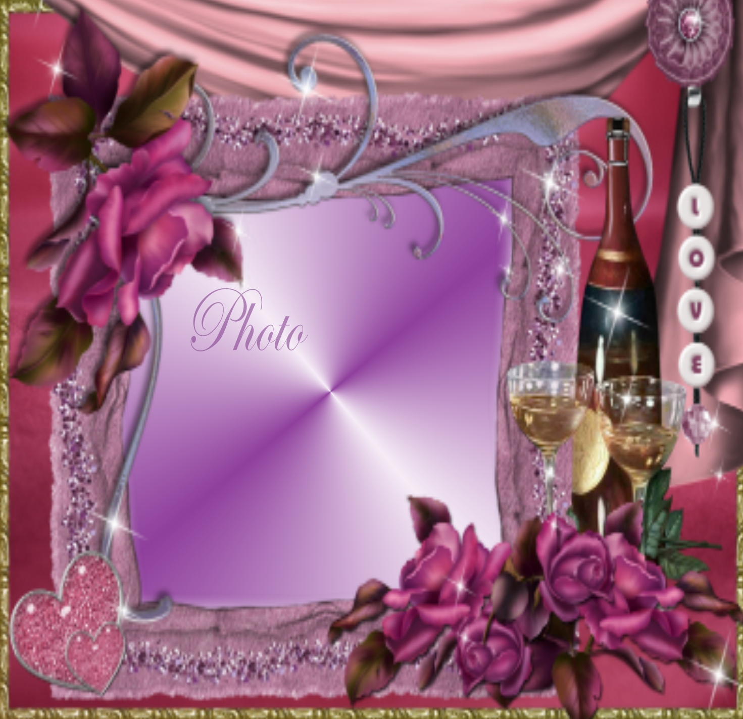 sonneedyta's Birthday Frames - 2012 April - 2012 June - purple roses ...