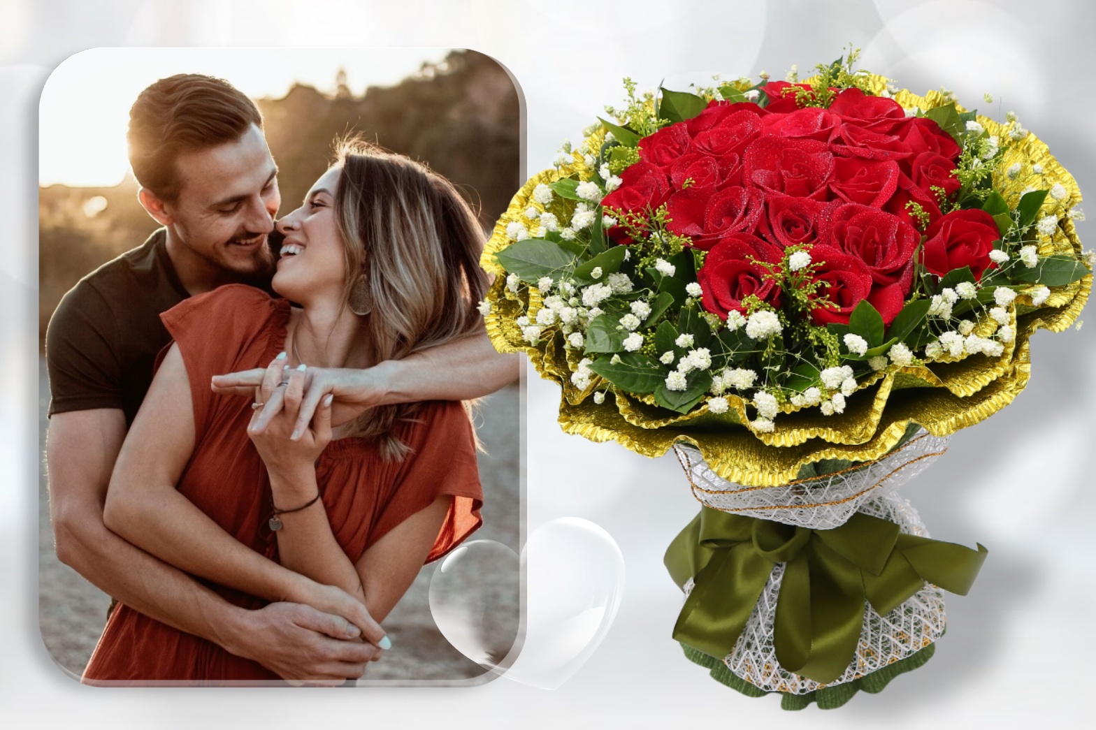 Elizabeth's LOVE/ROMANCE 😍 2/2 - Love Red Rose Bouquet - Love Red Rose ...