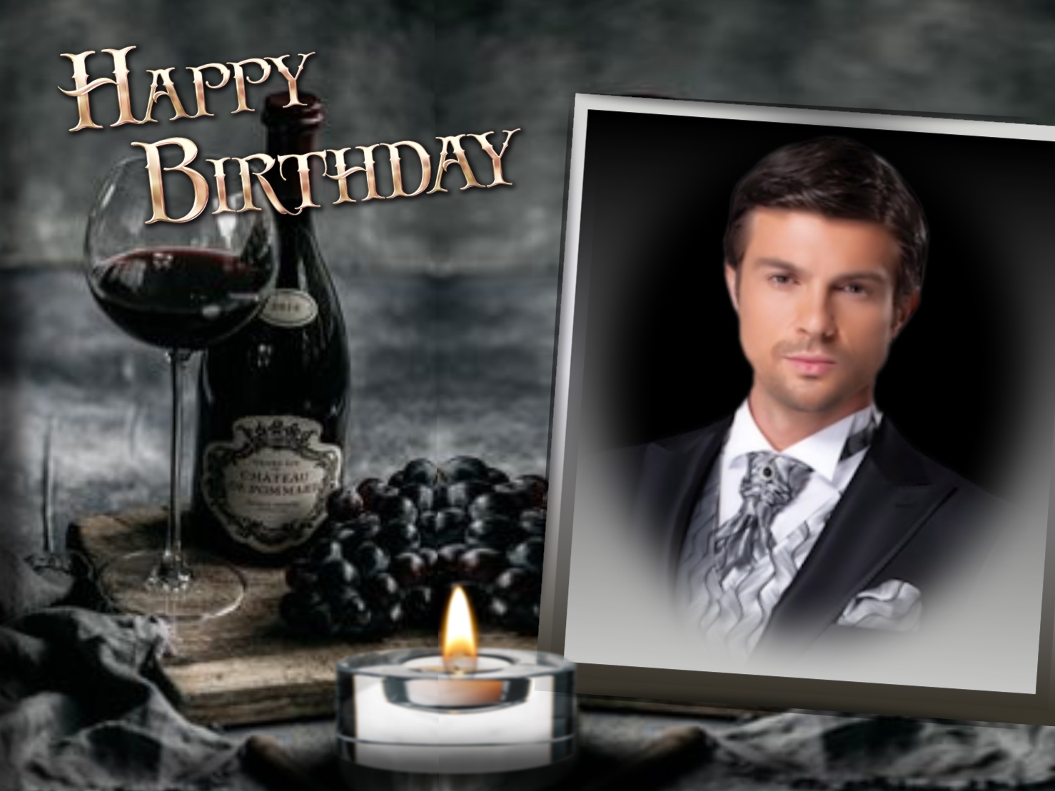 Wienie Coppen's Happy Birthday Male - candle happybirthday wine ...