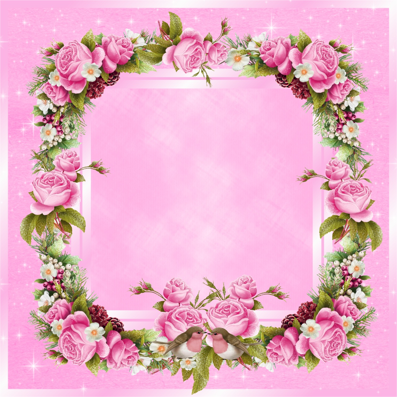 Sinnlich's Picture Frames - 2023 - Pink Sinnlich Pink Roses Bird ...