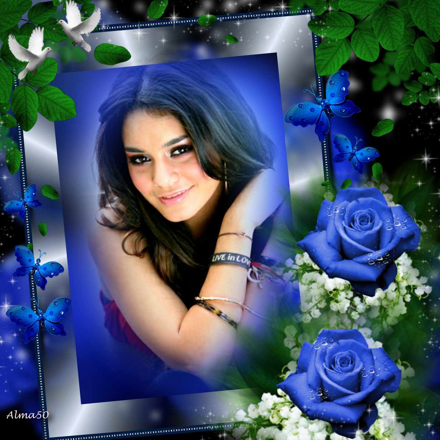 alma50's Picture Frames - 2011 October - Just me in Pretty Blue Alma50 ...