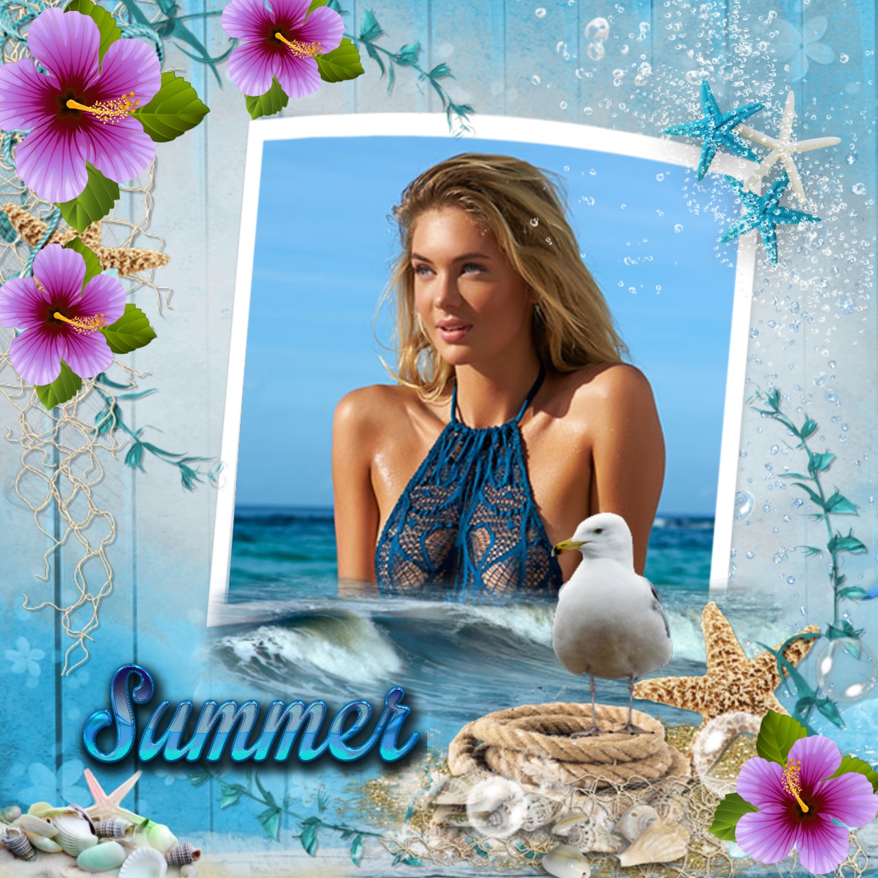 lissy's Summer Frame - Summer fun - summerbeachocean - summerbeachocean