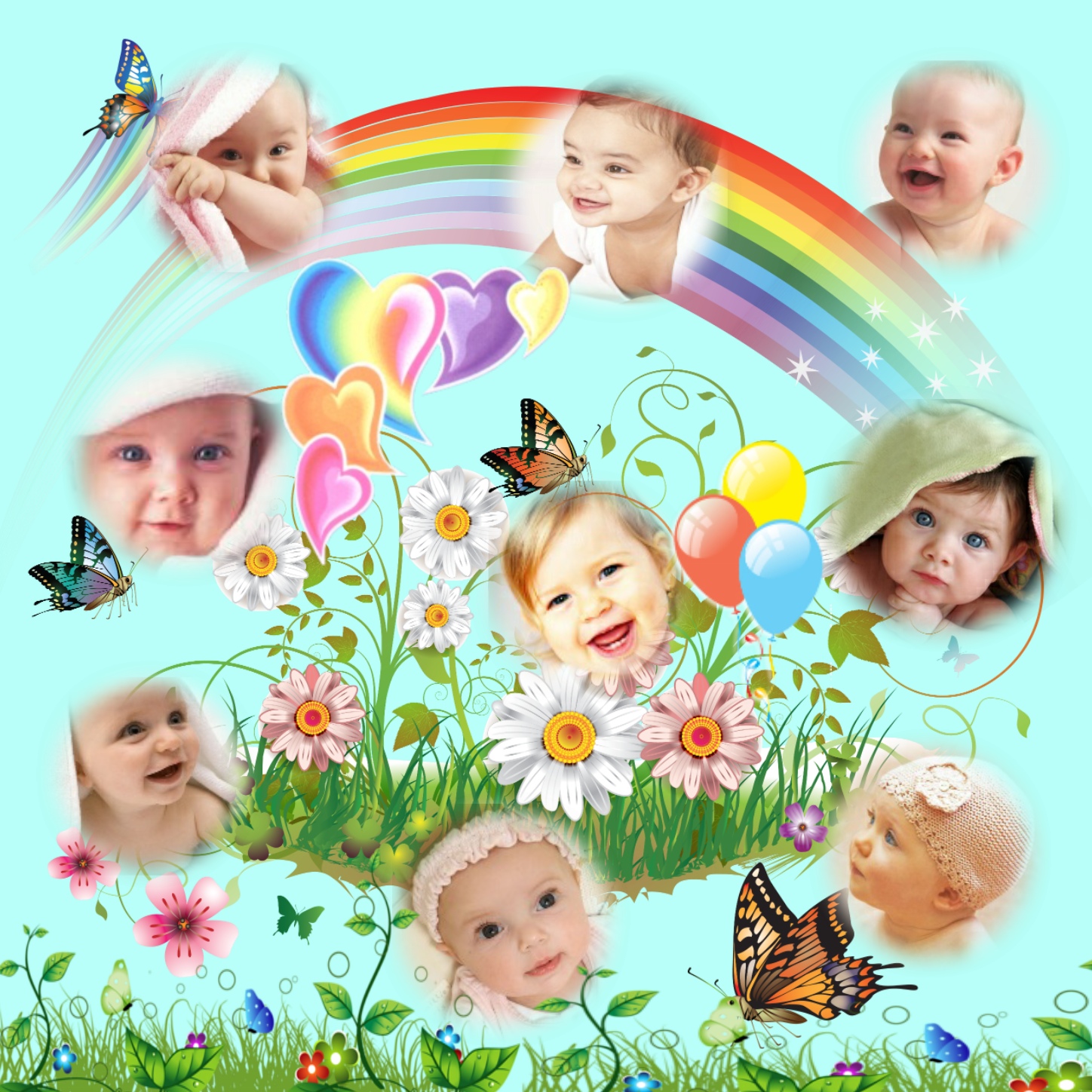sonneedyta's Babie Frames - 2012 May - Rainbow Babies Regenbogen Herzen ...