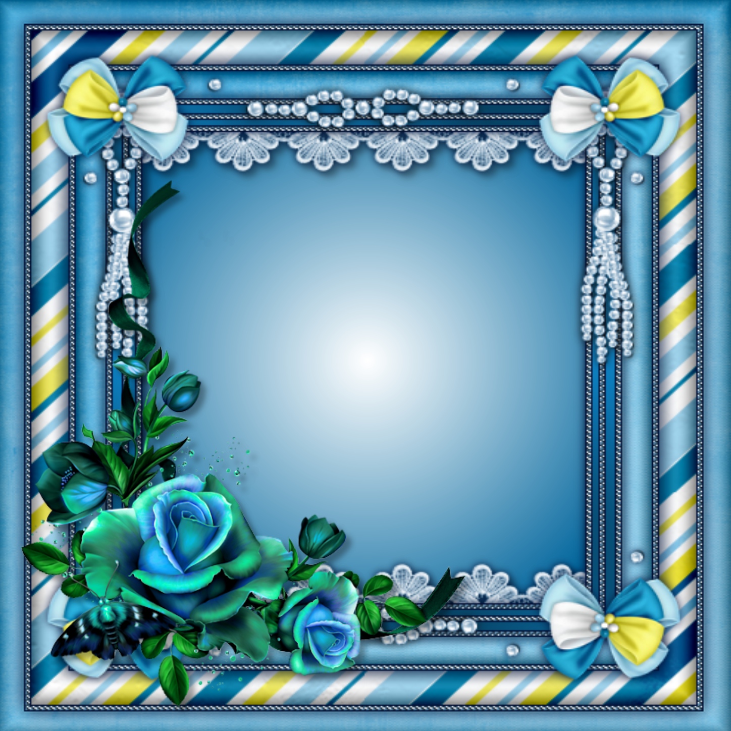MIRONNA's Picture Frames - Blue frame Mironna picture Frames - Blue ...