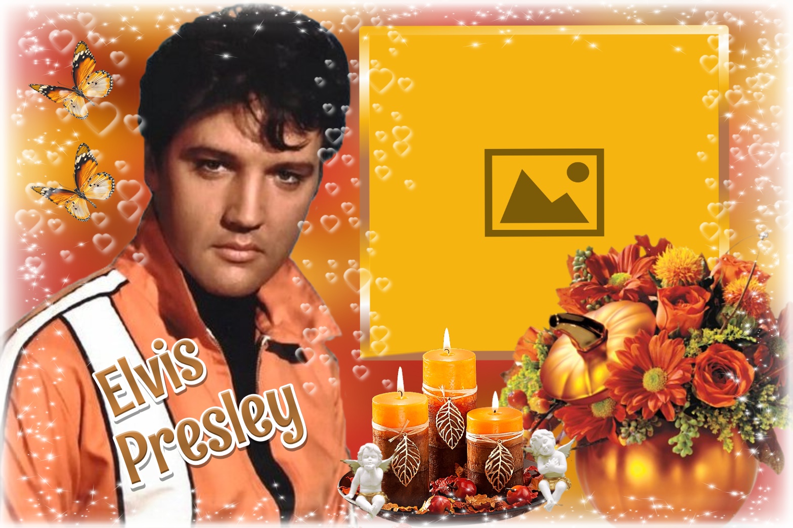 Sinnlich's Celebrity Frames - Elvis Presley Autumn - Gold Angel ...
