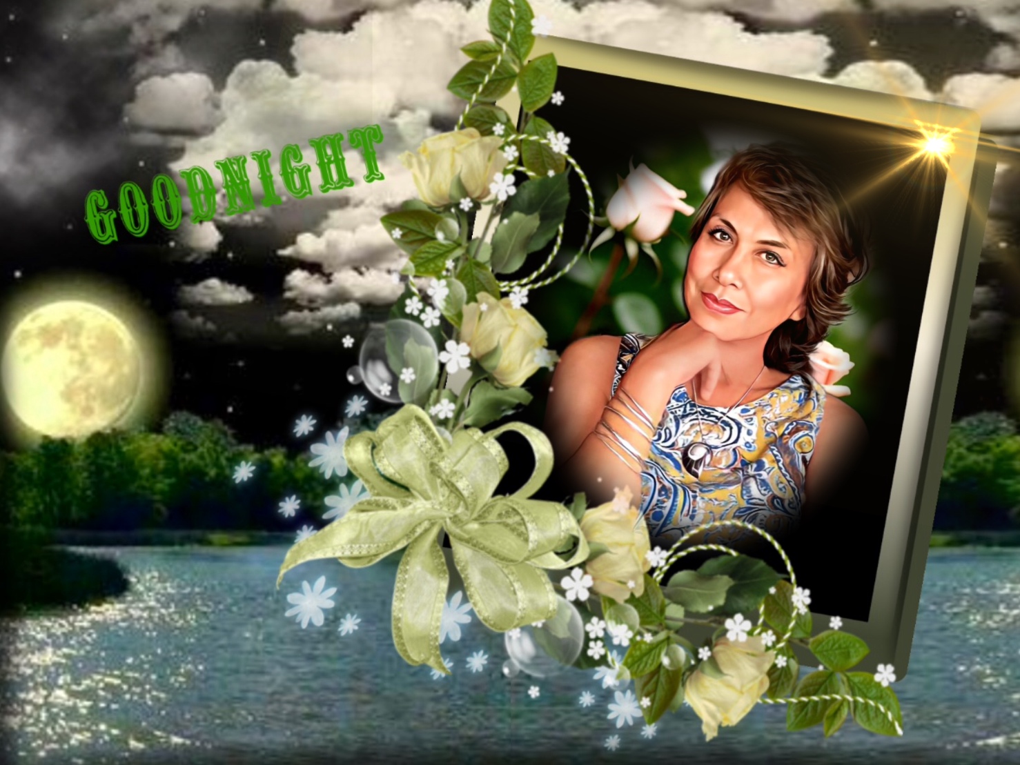 Wienie Coppen's Flowers,Goodnight,Sunset - flowers fullmoon goodnight ...