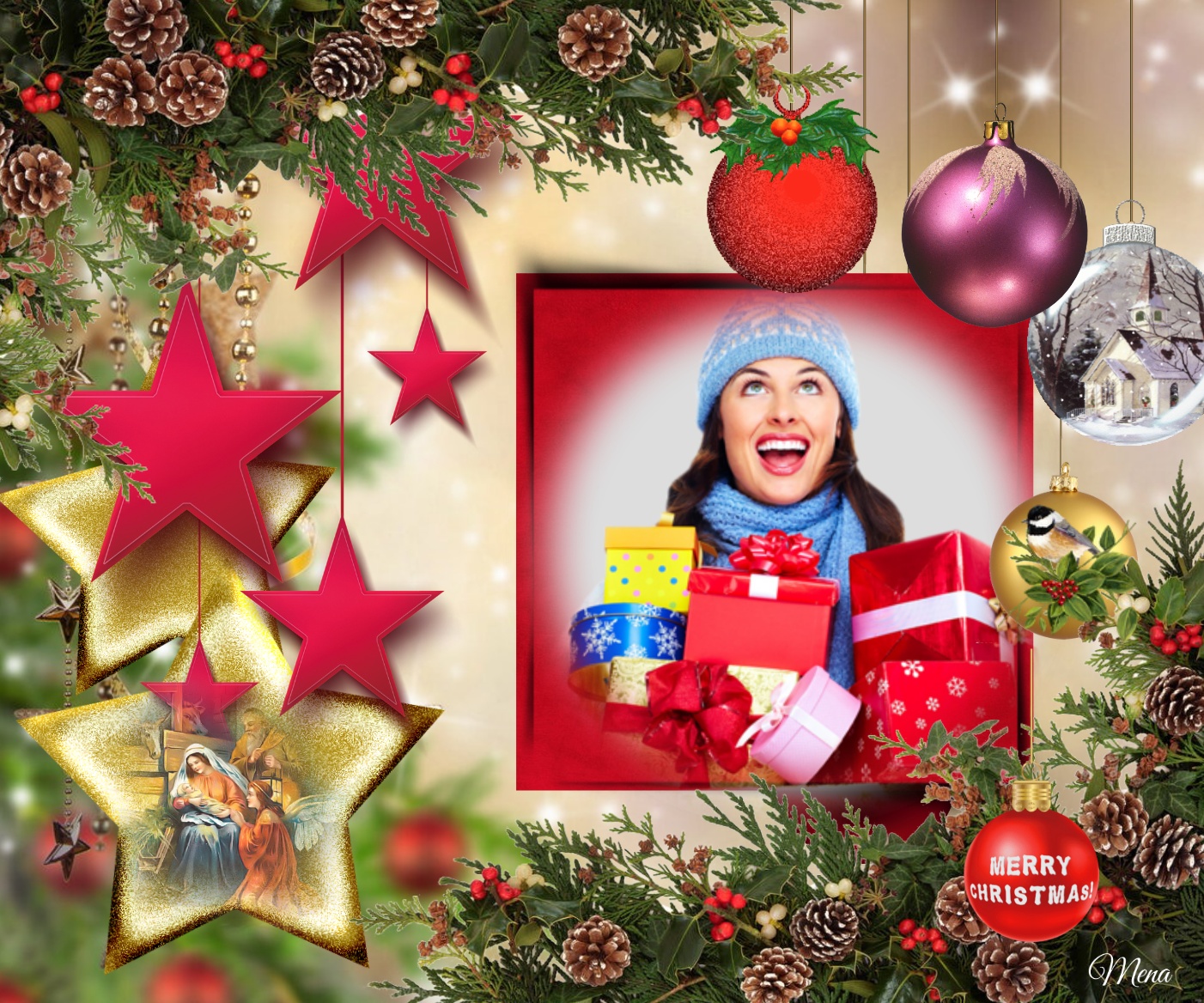 Mena's Christmas Frames / Molduras De Natal - Mena Christma Frames ...