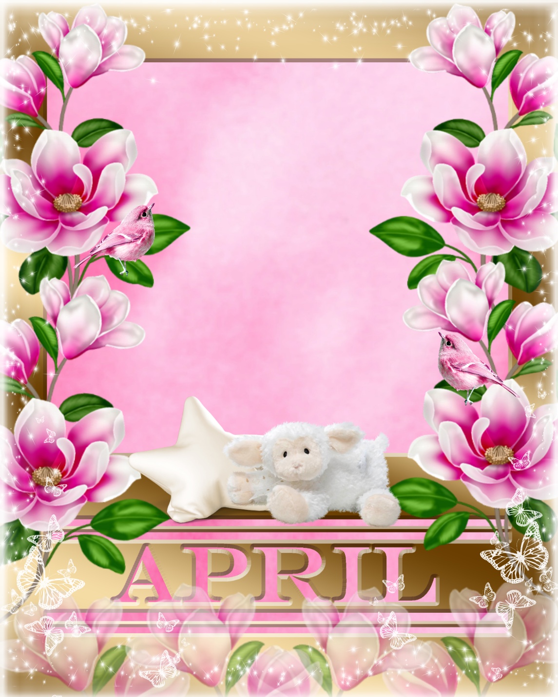 Sinnlich's ME! Frames - 2022 - April Pink Frame Sinnlich Calendars Me ...