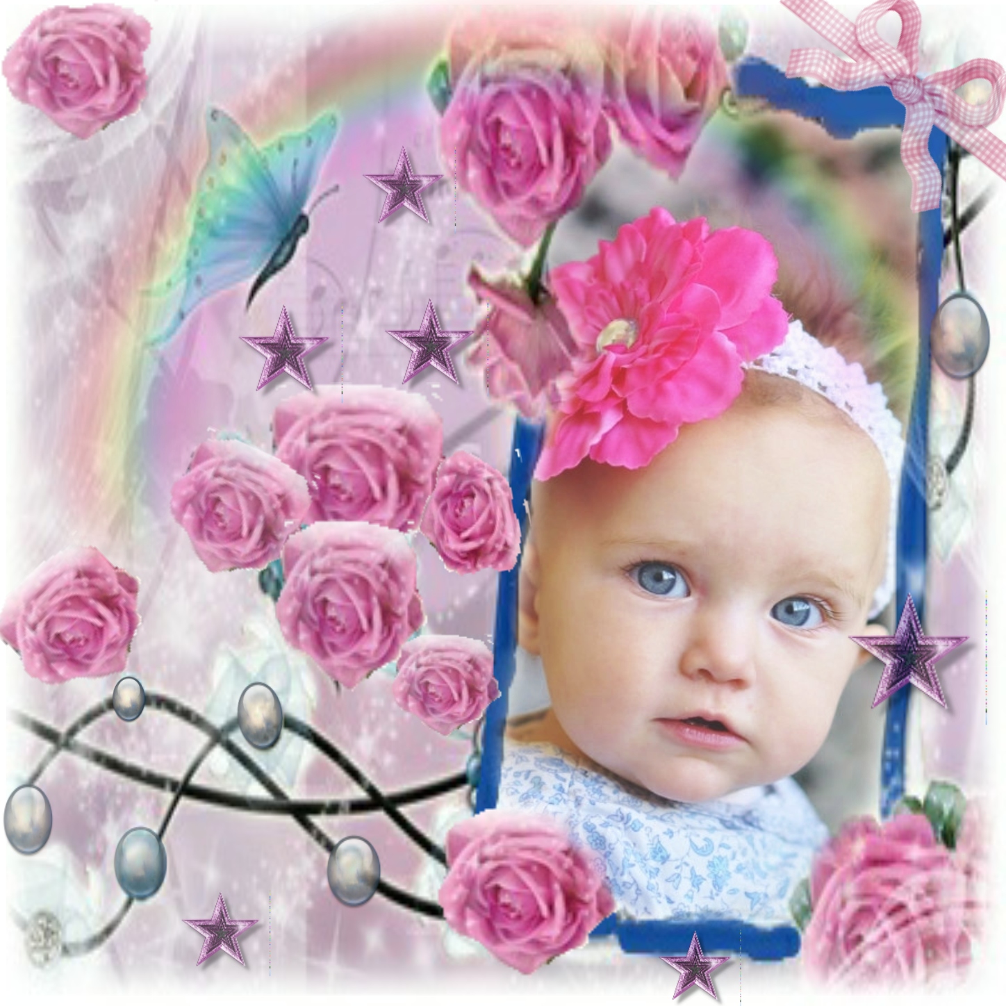 marialedesma1958's Picture Frames - 2013 October - Pibk Roses And Stars ...