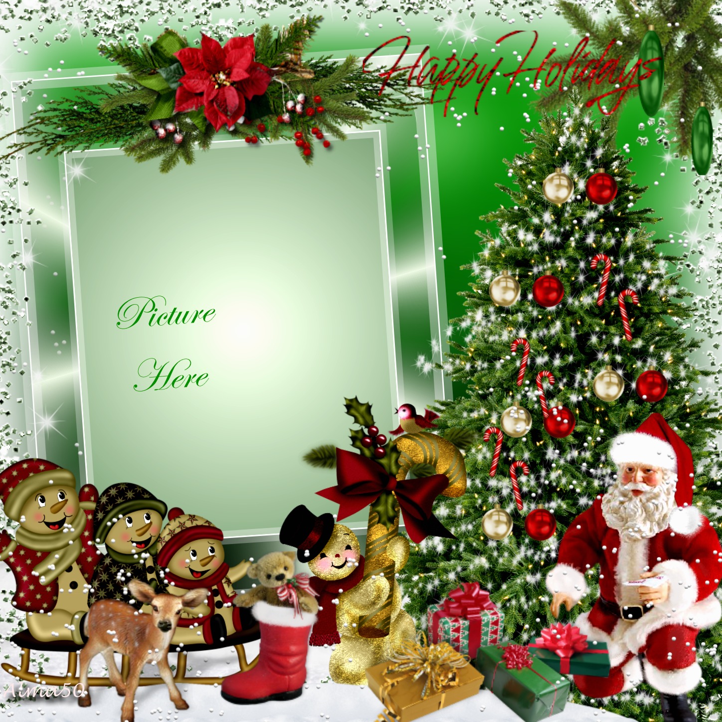 alma50's Christma Frames - 2012 December - Santa is Here Alma50 ...