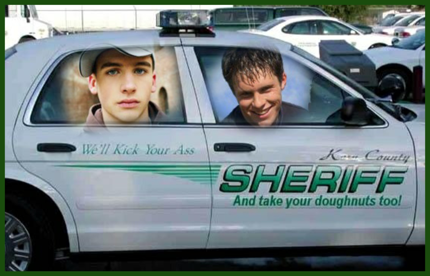 mayla73's Fun Frames - 2008 January - Sheriff car joke Mayla73 fun ...