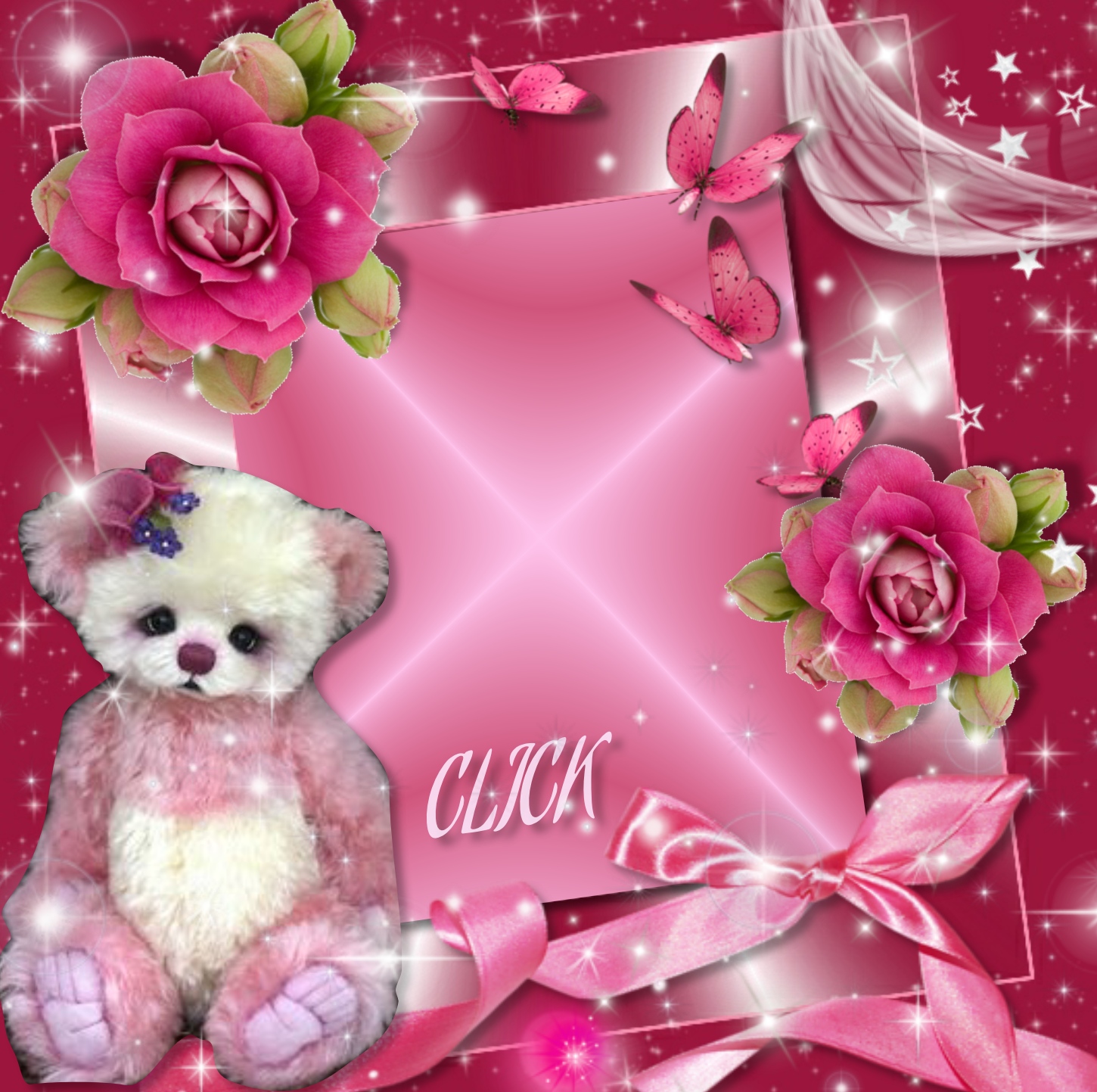 marialedesma1958's Girly Girl Frames - 2014 June - Cute Pink Tedy Bear ...